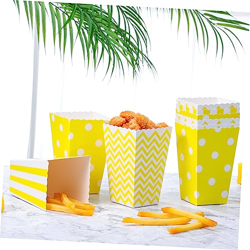 ULTECHNOVO 48pcs Popcorn Boxes Popcorn Box Candy Containers Popcorn Cups Disposable Containers for Food French Fries Boxes Baking Wrap Boxes Party Popcorn Box Popcorn Paper Serving Cups Mini