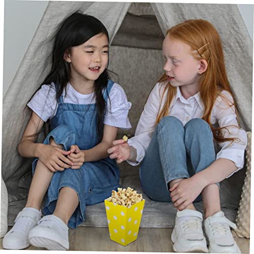 ULTECHNOVO 48pcs Popcorn Boxes Popcorn Box Candy Containers Popcorn Cups Disposable Containers for Food French Fries Boxes Baking Wrap Boxes Party Popcorn Box Popcorn Paper Serving Cups Mini