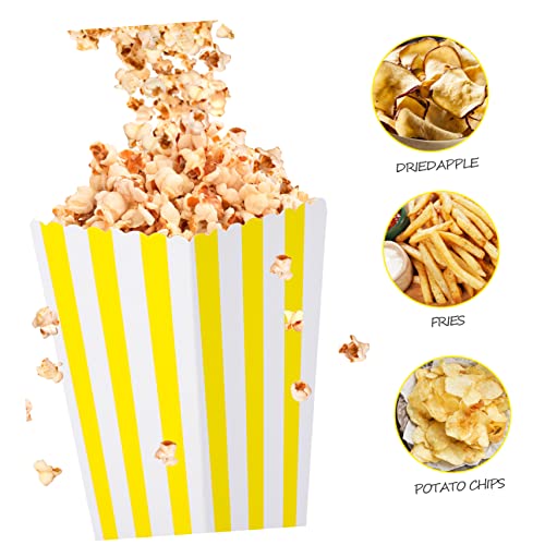 ULTECHNOVO 48pcs Popcorn Boxes Popcorn Box Candy Containers Popcorn Cups Disposable Containers for Food French Fries Boxes Baking Wrap Boxes Party Popcorn Box Popcorn Paper Serving Cups Mini