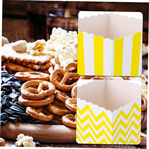 ULTECHNOVO 48pcs Popcorn Boxes Popcorn Box Candy Containers Popcorn Cups Disposable Containers for Food French Fries Boxes Baking Wrap Boxes Party Popcorn Box Popcorn Paper Serving Cups Mini