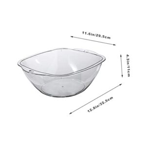 ORFOFE Wash Basin Clear Tub Bathtub Portable Dish Washing Tub for Sink Vegetable Dish Tub for Kitchen Sink Plastic Washtub Transparent Plastic Washing Basin Washbasin for Face Cleansing