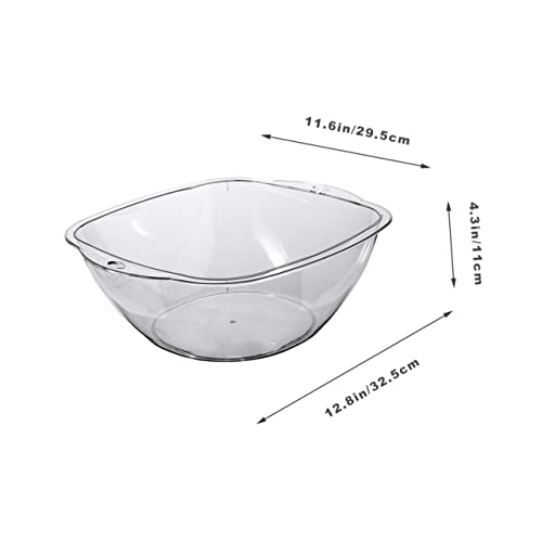 ORFOFE Wash Basin Clear Tub Bathtub Portable Dish Washing Tub for Sink Vegetable Dish Tub for Kitchen Sink Plastic Washtub Transparent Plastic Washing Basin Washbasin for Face Cleansing