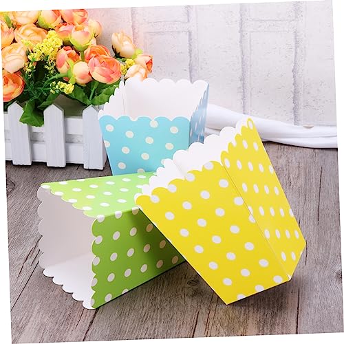 ULTECHNOVO 36pcs Popcorn Boxes Popcorn Cartons Popcorn Holder Popcorn Case Container Polka Dot Popcorn Boxes Popcorn Containers