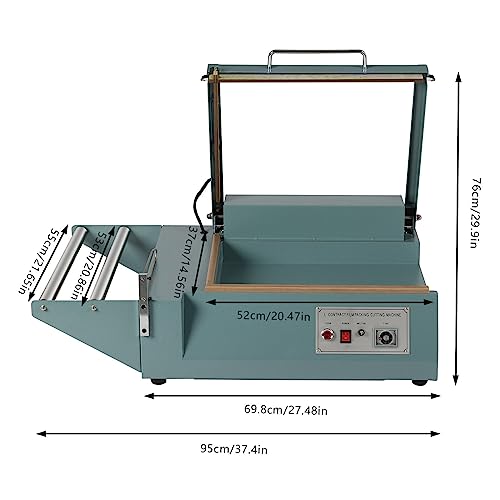 Commercial Heat Shrink Wrap Sealing Machine, Commercial L-Bar Sealer Film Packing Machine Sealing Size 19x13 Inches For Market Store 110V