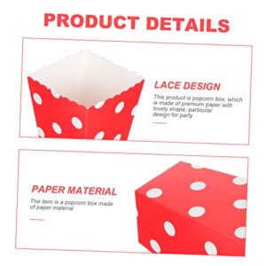 Baluue 48pcs Popcorn Popcorn Box Popcorn Bucket Paper Popcorn Boxes Popcorn Container Candy Containers Candy Snack Box Container for Food Fried Chicken Paper Bucket Theater Supplies