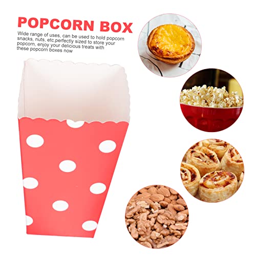 Baluue 48pcs Popcorn Popcorn Box Popcorn Bucket Paper Popcorn Boxes Popcorn Container Candy Containers Candy Snack Box Container for Food Fried Chicken Paper Bucket Theater Supplies