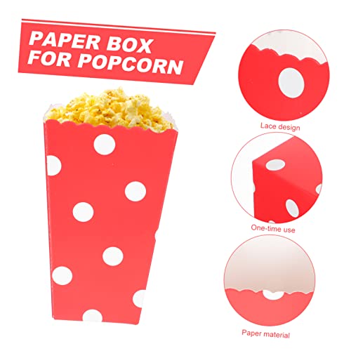 Baluue 48pcs Popcorn Popcorn Box Popcorn Bucket Paper Popcorn Boxes Popcorn Container Candy Containers Candy Snack Box Container for Food Fried Chicken Paper Bucket Theater Supplies