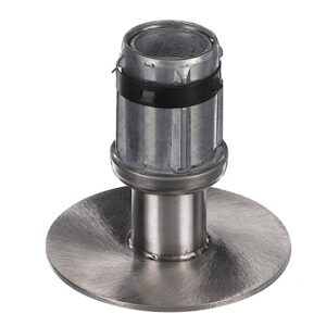 1-5/8" round stainless steel clad zinc die cast adjustable flanged foot insert