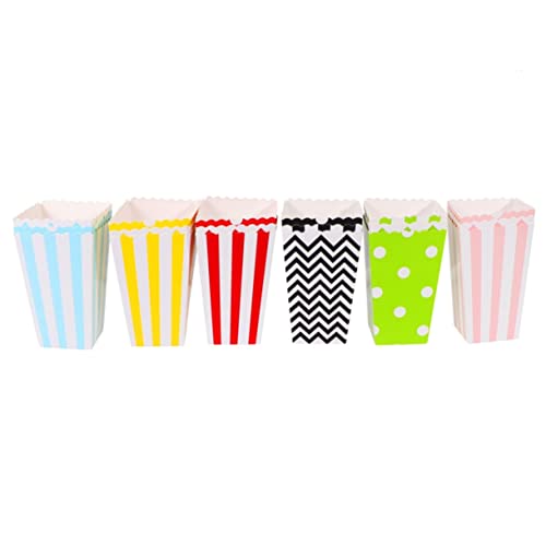 UPKOCH 36pcs Popcorn Box Paper Candy Container Paper Popcorn Box Popcorn Holders Disposable Containers Candy Containers Candy Snack Box Party Supplies Popcorn Paper Box White Cardboard