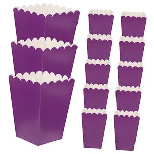 upkoch 50pcs popcorn boxes popcorn popcorn box snack box cookie container candy snack box popcorn favor boxes popcorn bowls movie theater 250g white cardboard purple popcorn cup mini