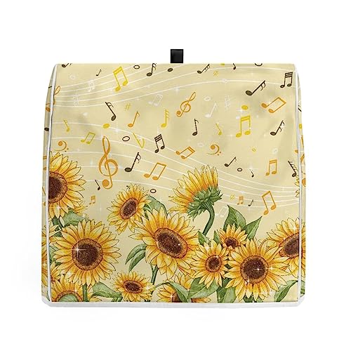 HUISEFOR Stand Mixer Cover Compatible with 4.5-5 Quart Kitchen Aid Mixer, Music Sunflower Design Washable Appliances Dustproof Covers Fit Tilt Head and Bowl Lift Models Mixers