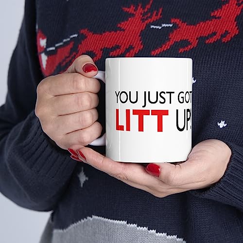 You Just Got Litt Up 11oz White Mug Suits Office Birthday Xmas Gift Funny Coffee Mug, Funny Mugs, Friend Mug, Cute Mug, Coworker Mug, Gifts For Her, Best Friend Gifts, Sarcastic Mug