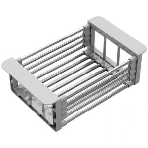 cfuwwy kitchen sink drainage rack, household washing basket storage rack, drainage basket, retractable drainage bowl rack storage shelf small size