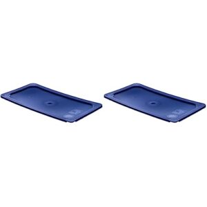 carlisle foodservice products 3058060 smart lids third size polyethylene lid, dark blue (pack of 2)