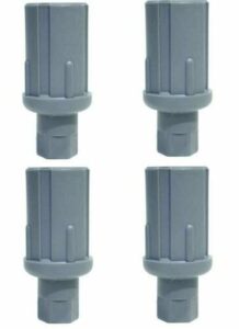 4 pcs gray plastic tubing bullet feet 1-3/8" to 2-7/16" 1-5/8" o.d. tubing fits - a10-0841-c 1645000257