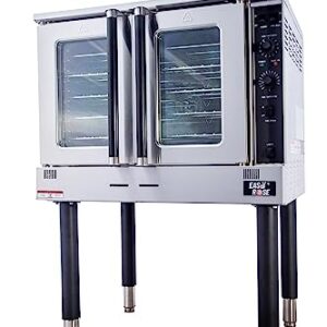 EASYROSE Commercial Convection Oven Single Deck Natural Gas Commercial Ovens for Bakery Kitchen Restaurant, 60,000 BTU