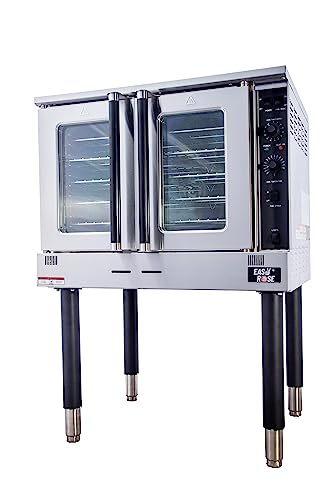 EASYROSE Commercial Convection Oven Single Deck Natural Gas Commercial Ovens for Bakery Kitchen Restaurant, 60,000 BTU