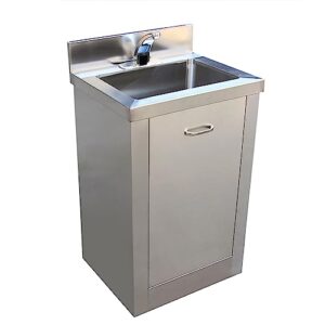 outdoor sink,single sink kitchen,304 stainless steel utility sink,commercial restaurant sink,for business restaurant, cafe, bar, hotel, garage, laundry room, outdoor