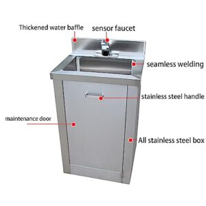 Outdoor Sink,single Sink Kitchen,304 Stainless Steel Utility Sink,Commercial Restaurant Sink,for Business Restaurant, Cafe, Bar, Hotel, Garage, Laundry Room, Outdoor