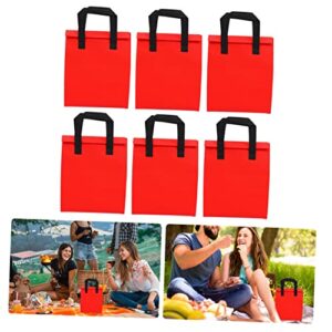 ULTECHNOVO 6pcs Insulation Bags Heat Bags for Food Blank Tote Bags Repisa Drink Delivery Carrier Grocery Bags Seafood Preservation Bag Pizza Delivery Bag Heat Preservation Bag Hot and Cold