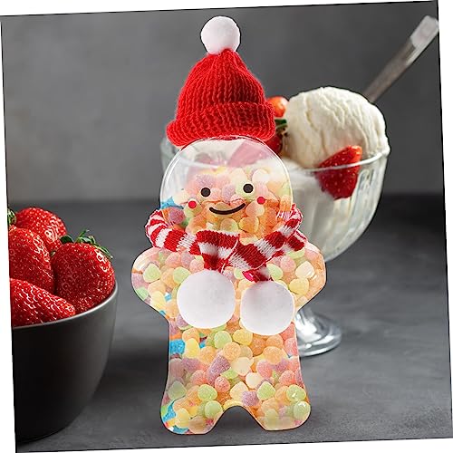 Didiseaon 2 Sets Christmas Drink Bottle Christmas Gifts Cookies Gift Juice Container Xmas Party Favor Christmas Candy Bottle Plastic Biscuit Jar Pet, Cotton Cold Drink Drinks