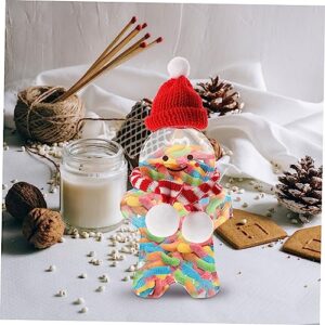 Didiseaon 2 Sets Christmas Drink Bottle Christmas Gifts Cookies Gift Juice Container Xmas Party Favor Christmas Candy Bottle Plastic Biscuit Jar Pet, Cotton Cold Drink Drinks