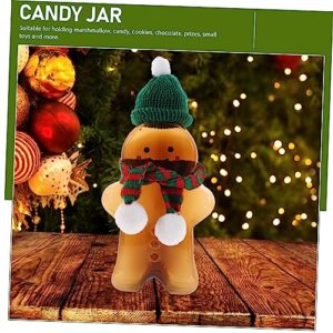 Didiseaon 2 Sets Christmas Drink Bottle Christmas Gifts Cookies Gift Juice Container Xmas Party Favor Christmas Candy Bottle Plastic Biscuit Jar Pet, Cotton Cold Drink Drinks