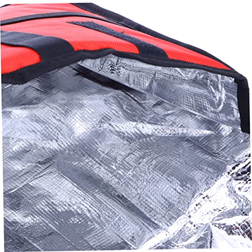 ULTECHNOVO Hot Cold Food Delivery Bag Lunch Insulated Food Delivery Bag Car Food Car Organizer Bag Car Tote Pizza Carrier Tote Bag Pizza Bag Storage Bag Backpack Red Multifunction