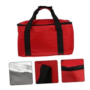 ULTECHNOVO Pizza Cake Insulation Travel Carry on Bag Picnic Basket for Car Organizer Bag Pizza Carrier Insulated Car Heaters Portable Insulated Food Carrier Portable Cake Storage Bag Red