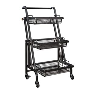 ktscfs kitchen trolley storage rack multilevel storage rack parallel folding storage trolley