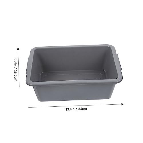 CHILDWEET Storage Bins Plastic Storage Tub Plastic Tubs Utility Tote Commercial Tote Tubs Utility Bus Box Storage Box Storage Basket Sink Household Wash Basin Grey White Storage Bins