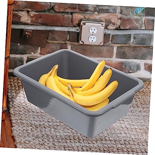 CHILDWEET Storage Bins Plastic Storage Tub Plastic Tubs Utility Tote Commercial Tote Tubs Utility Bus Box Storage Box Storage Basket Sink Household Wash Basin Grey White Storage Bins