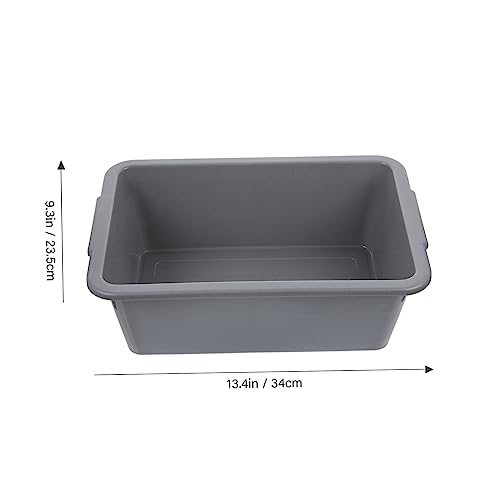 FONDOTIN White Boxes Plastic Organizer Box Plastic Storage Bins Grey Commercial Bus Box Bus Tub Commercial Plastic Bus Box Storage Box Storage Basket Sink Tub Wash Basin Storage Tub