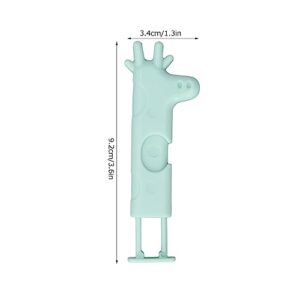 Tgoon Chip Bag Clip, Bag Sealing Clips High Elasticity Bright Color Plastic Material Simple Practical Giraffe Look for Office for Snack Bag for Kitchen(Giraffe Seal Buckle - Green)