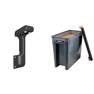 traeger bac523 pellet sensor, black & traeger pellet grills bac637 stay dry pellet bin, wood pellet storage with locking lid, black