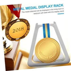 Unomor Medal Display Stand Photo Hanger Racing Stand Glass Holder Medals Rack Marathon Medal Shelf Metal Stand Iron Silver Medal Badge Display Stand Badge Display Holder Stainless Steel