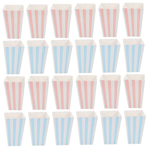 ULTECHNOVO 24pcs Popcorn Boxes Popcorn Box Sandwich Container Snacks Container Food Tray Birthday Party Paper Pallets Party Paper Box Movie Theater Popcorn Boxes Carnival Party Snack Buckets