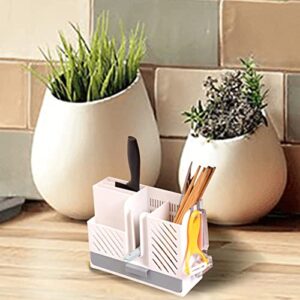 OQOPO Chopsticks Rack,Kitchen Chopsticks Basket Without Punching - Kitchen Wall Mounted or Standing Chopsticks Organizer for Kitchen Countertop