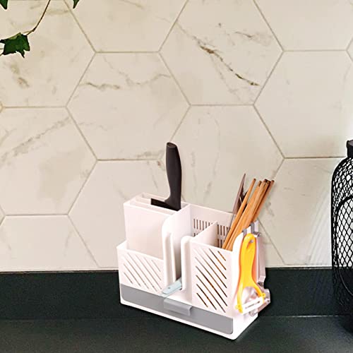 OQOPO Chopsticks Rack,Kitchen Chopsticks Basket Without Punching - Kitchen Wall Mounted or Standing Chopsticks Organizer for Kitchen Countertop