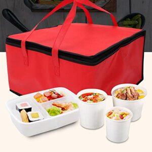 Insulated Food Delivery Bag Meal Grocery Tote Insulation Bag for Hot and Cold Food Large Capacity Reusable Warming Bag