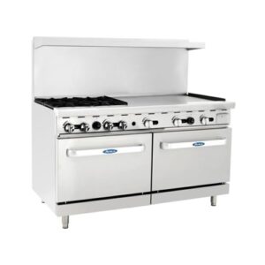 atosa agr-4b36gr-lp 60" restaurant propane gas range 6-burner with 36" griddle (natural gas)