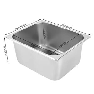 110V Bain Marie Food Warmer 6 Pan, Food Grade Stainelss Steel Commercial Food Steam Table 6-Inch Deep, 1200W Electric Countertop Food Warmer with Tempered Glass Shield