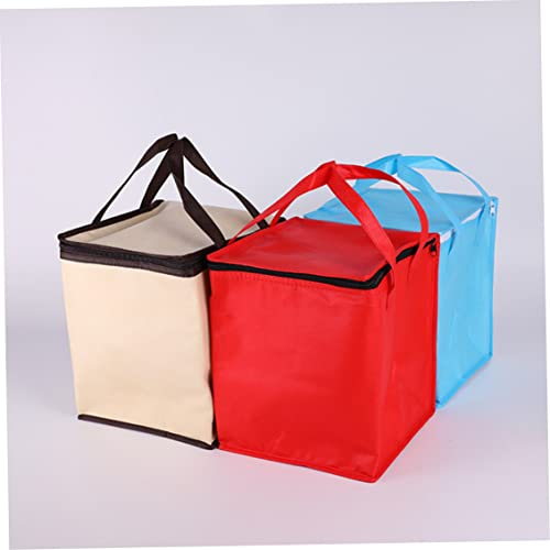 Reusable Shopping Insulated Bags Heavy Duty Thermal Totes with Zipper and Handle for Food Delivery Blue M