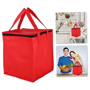 Reusable Shopping Insulated Bags Heavy Duty Thermal Totes with Zipper and Handle for Food Delivery Blue M