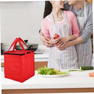 Reusable Shopping Insulated Bags Heavy Duty Thermal Totes with Zipper and Handle for Food Delivery Blue M