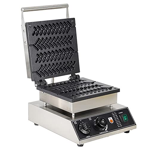 Commercial Waffle Machine, Non-Stick Belgian Waffle Maker, Waffle Iron Baker with Non Stick Coating, Double-Sided Heating, for Restaurant,Street Food,Bars and Dessert Shops,Food Carts