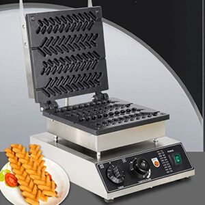 Commercial Waffle Machine, Non-Stick Belgian Waffle Maker, Waffle Iron Baker with Non Stick Coating, Double-Sided Heating, for Restaurant,Street Food,Bars and Dessert Shops,Food Carts