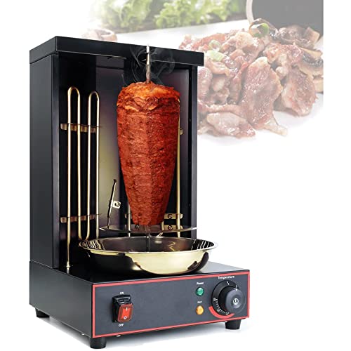 CENAP Shawarma Machine Doner, Electric Vertical Doner with Temperature Adjustment Switch and 2 Burners, Electric 2400W Motor, Great for Roast Turkey, Taco Roast, and Roast Chicken