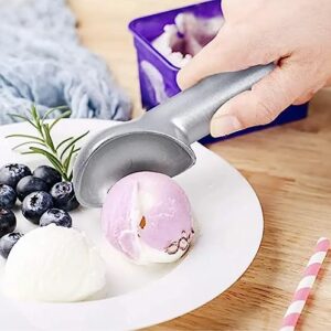 KHADLAN Ice Cream Scoop, Anti Freeze, Non-Stick Aluminium material - 7 inches (Black)