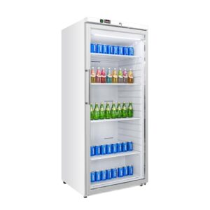 bluelinetech display refrigerator 18.6cu.ft, 33-45℉, white, for food and beverage refrigeration, for commercial kitchen, home, canteen, restaurant